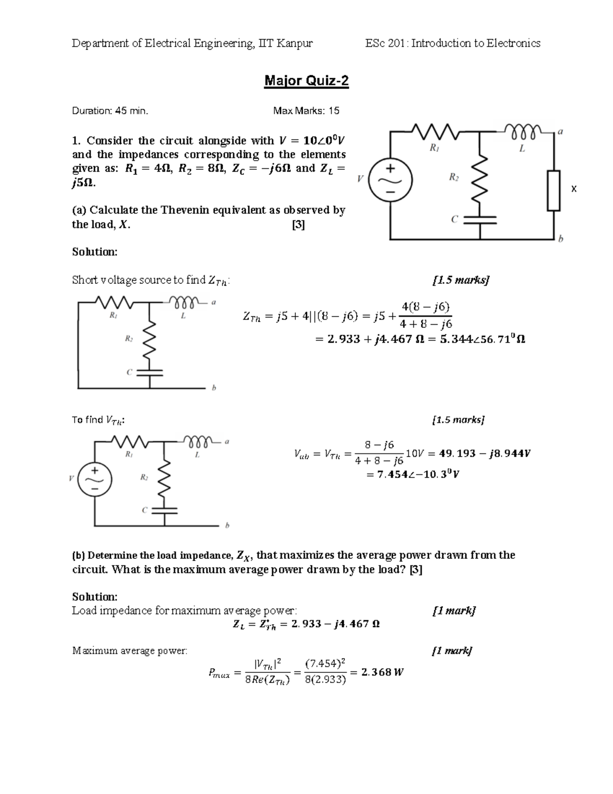 Major Quiz-2 - sdfcd - Department of Electrical Engineering, IIT Kanpur ...