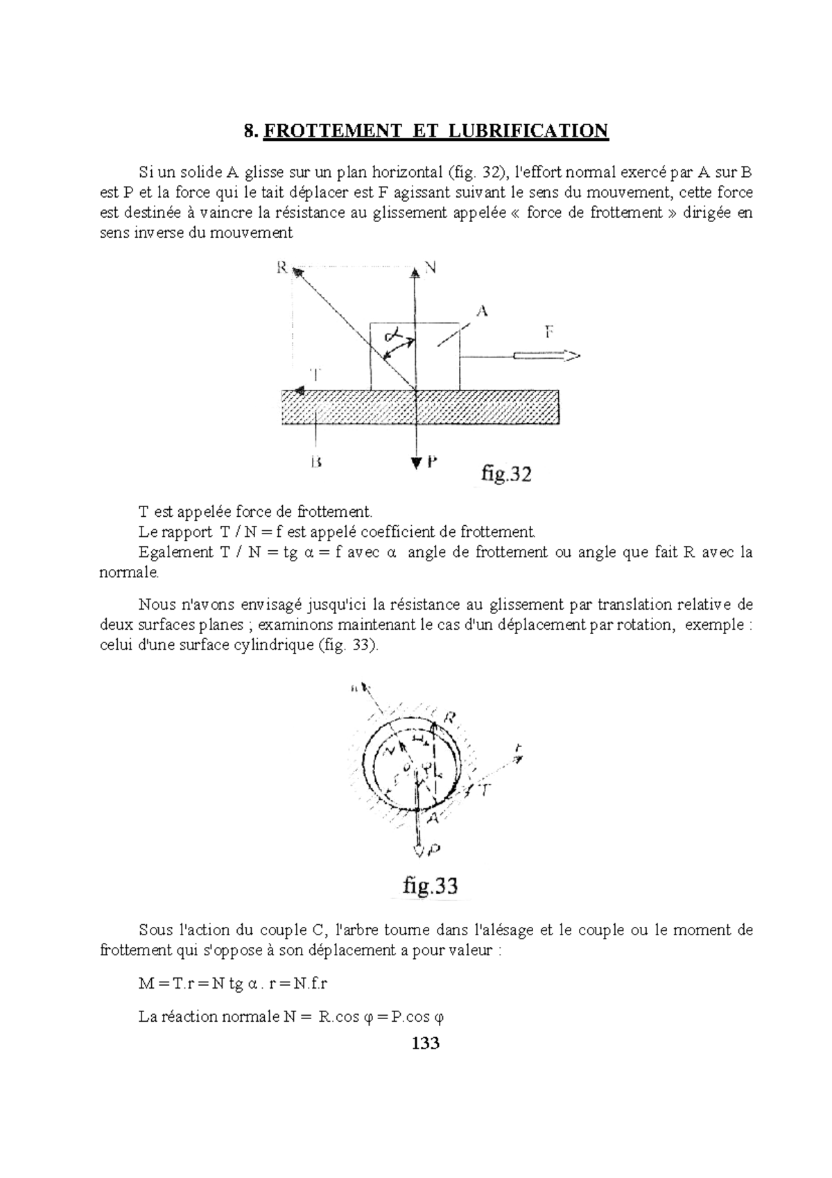 8 Frottement et lubrification 23 pages - 8. FROTTEMENT ET LUBRIFICATION ...