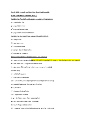 Exam 1 review sheet - Note: This list is NOT all inclusive!!! Please ...