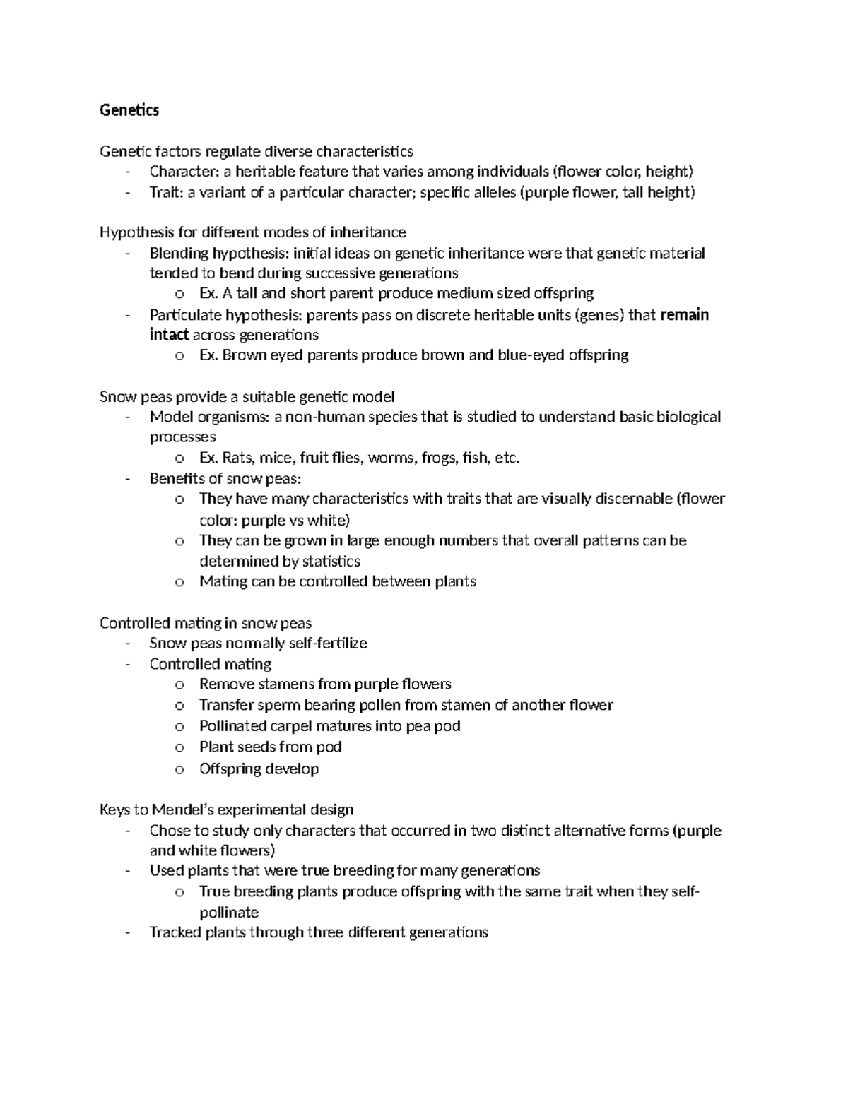 Biology - chapter 11 - Genetics Genetic factors regulate diverse ...