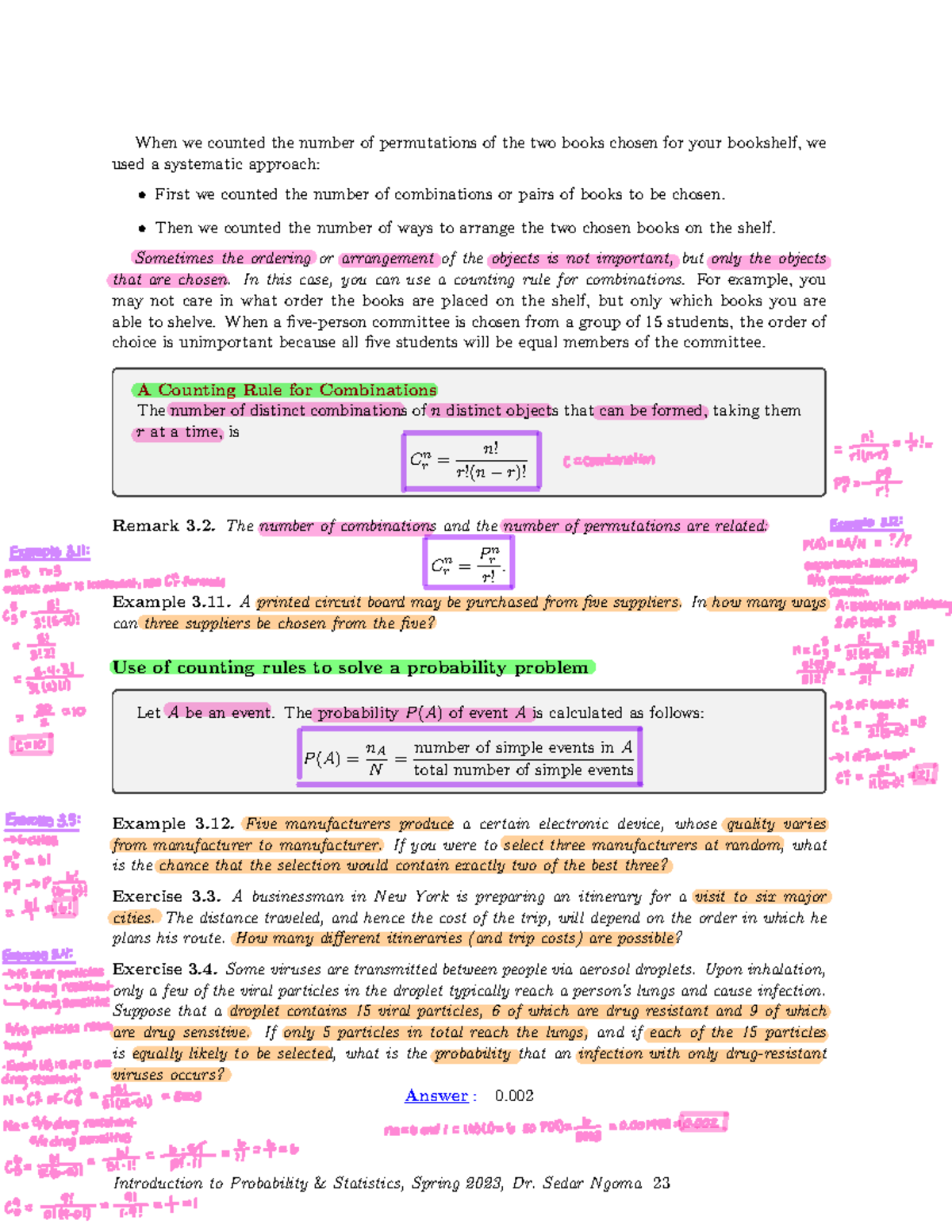 Lecture Note 2 - Probability - When we counted the number of ...