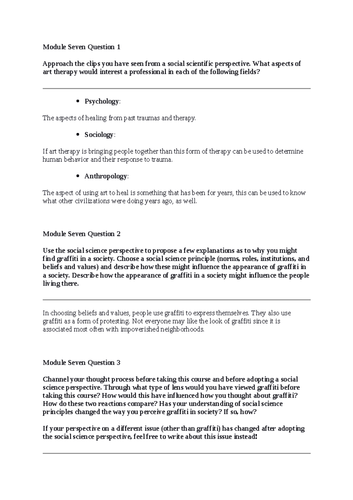 Maranda Wood SCS 200 Applied Social Sciences - Module Seven Question 1 ...