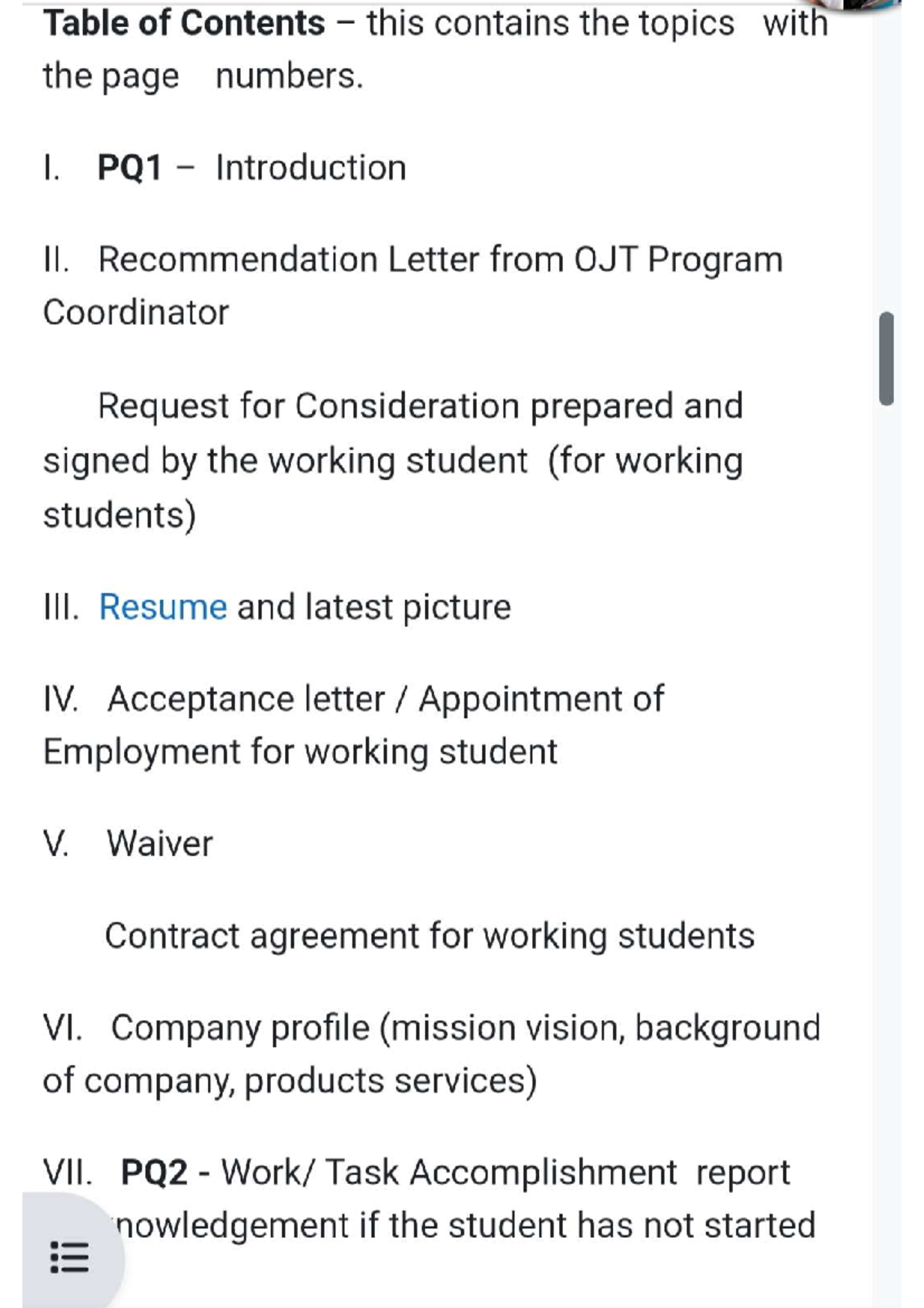 OJT REQUIREMENTS - BS Accountancy - Studocu
