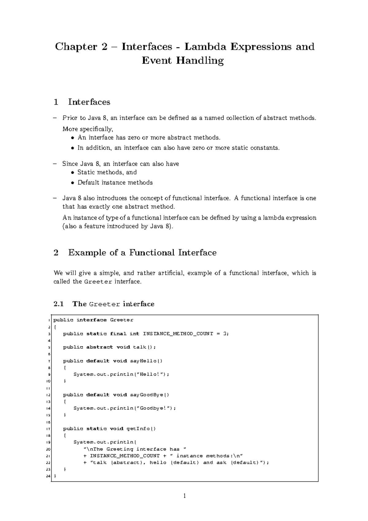 Ch02-Event Handling-NEW2016 - Chapter 2 – Interfaces - Lambda Expressions and Event Handling 1 ...