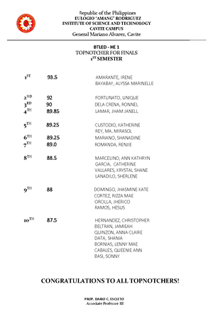 PR 2 Q1Q3 TWO WAY TOS - Examination in PR2 - TABLE OF SPECIFICATION Practical Research 2 FIRST ...