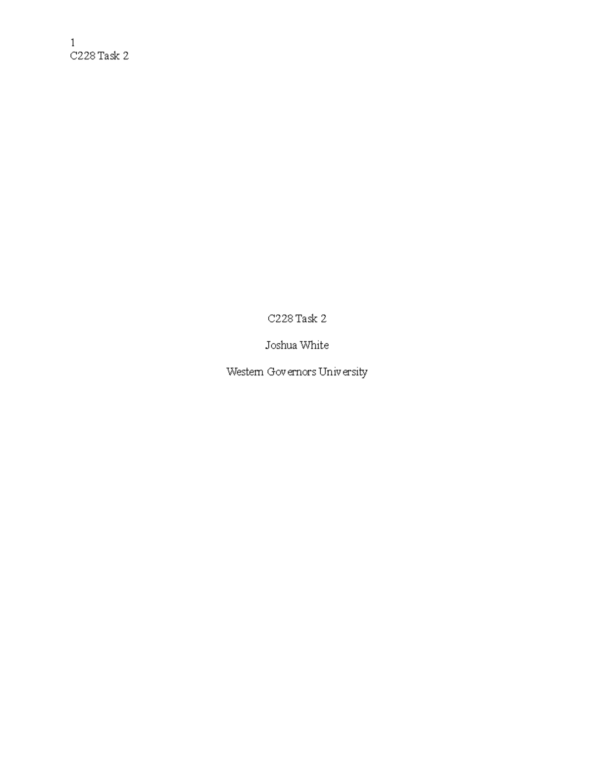 C228 Task 2 pass no revision needed - C228 - WGU - Studocu