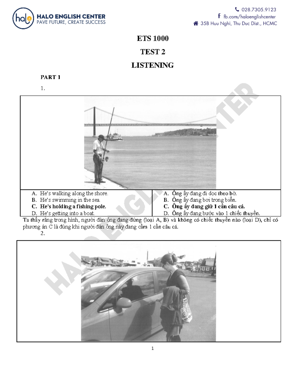 ETS 1000 Test 2 LC - tiếng anh vô cùng dễ - ETS 1000 TEST 2 LISTENING ...