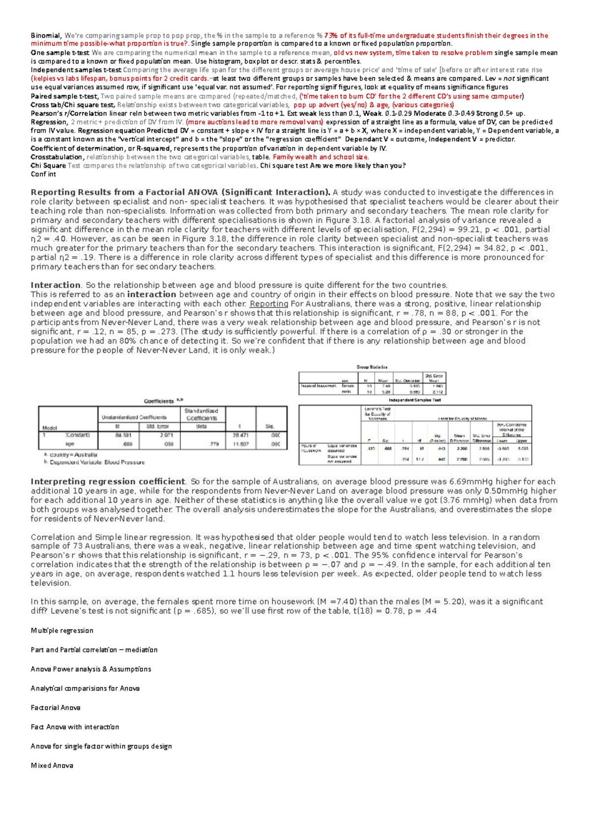 Stats Cheat Sheet Anova Copy Binomial Were Comparing Sample Prop To 2021