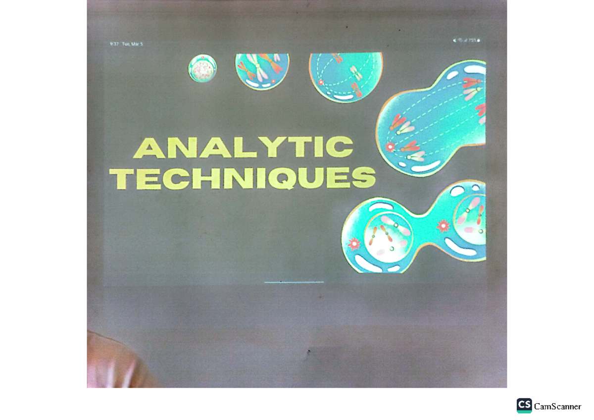 CC1 Analytical Techniques 03 05 2024 1 - Medical Laboratory Science - Studocu