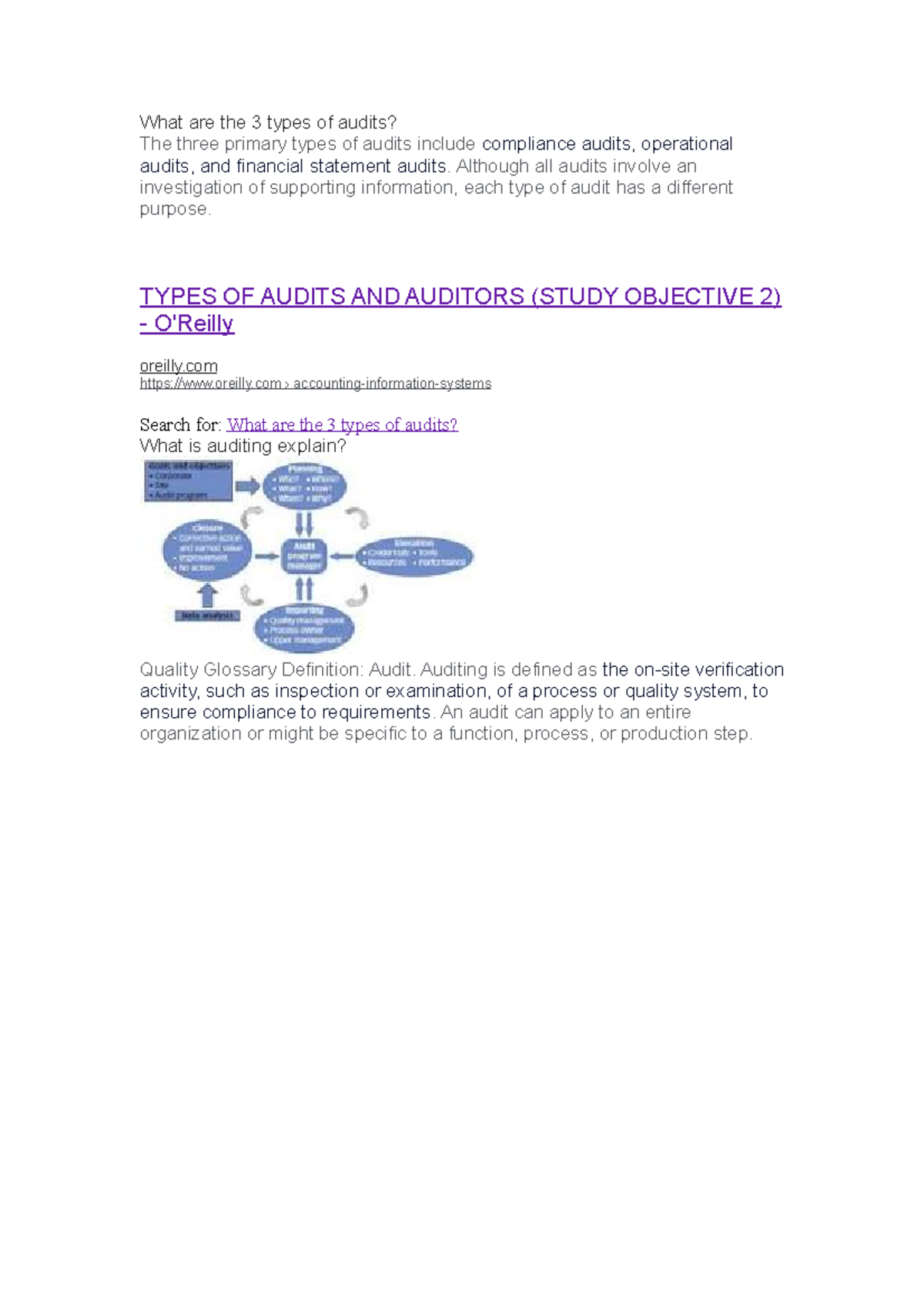 What are the 3 types of audits - What are the 3 types of audits? The three primary types of ...