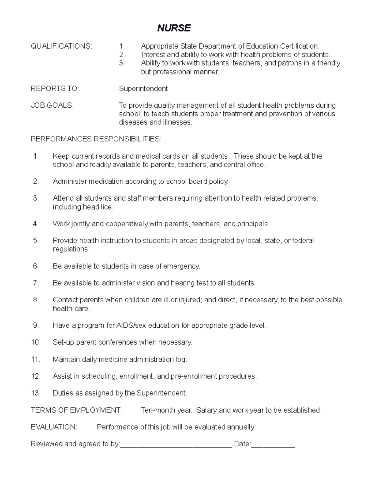 Nurse - practice - NURSE QUALIFICATIONS: 1. Appropriate State ...