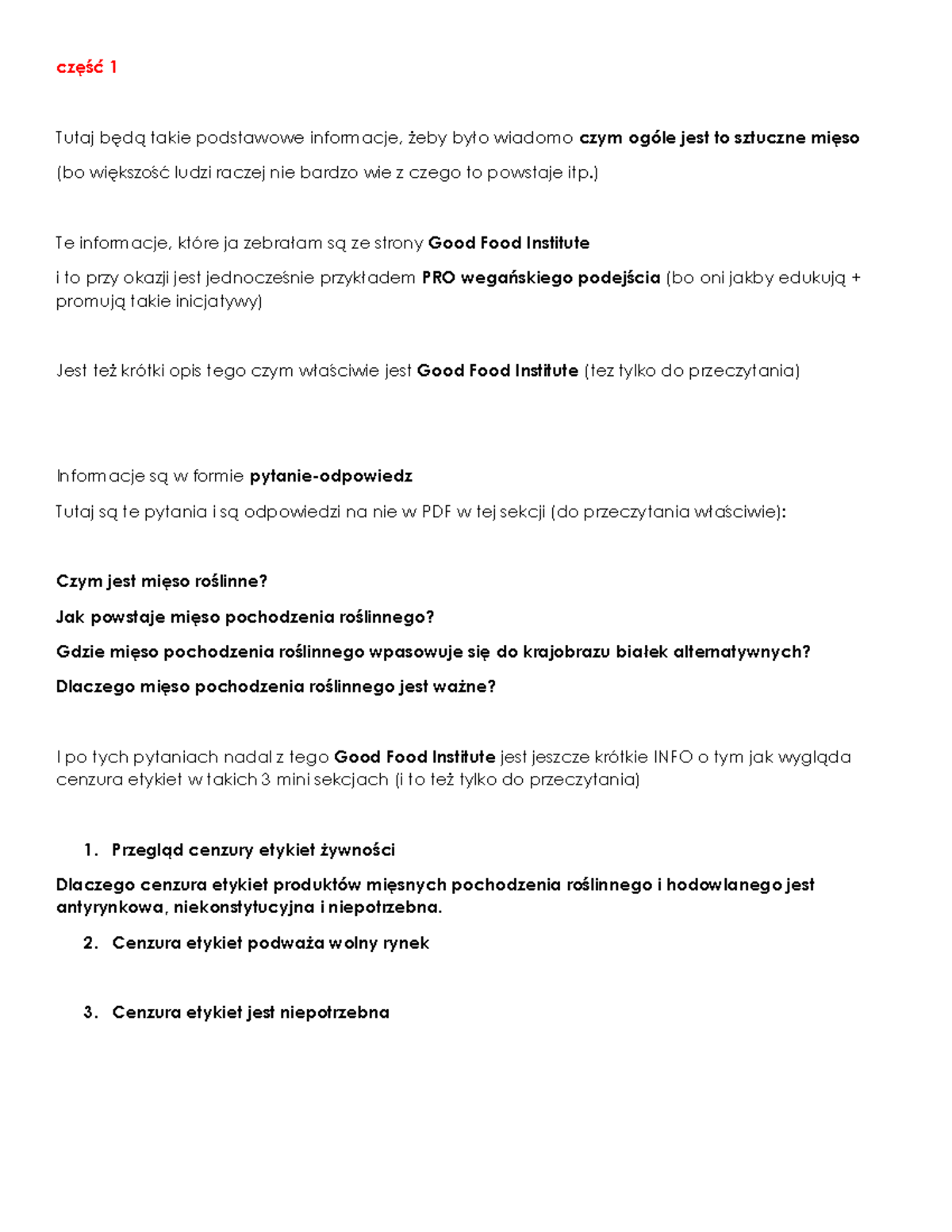 Fake meat mini skrypt do PDF - Tutaj będą takie podstawowe informacje, żeby było wiadomo czym ...