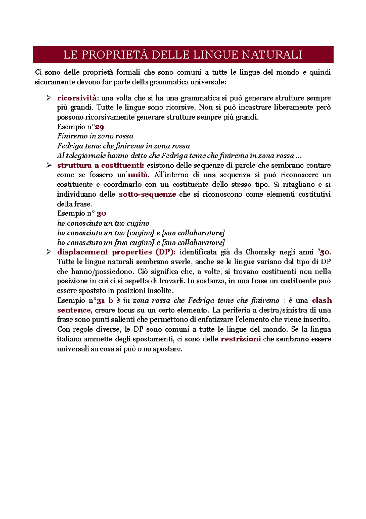 2. Le proprietà delle lingue formali e le strutture sintattiche - LE ...