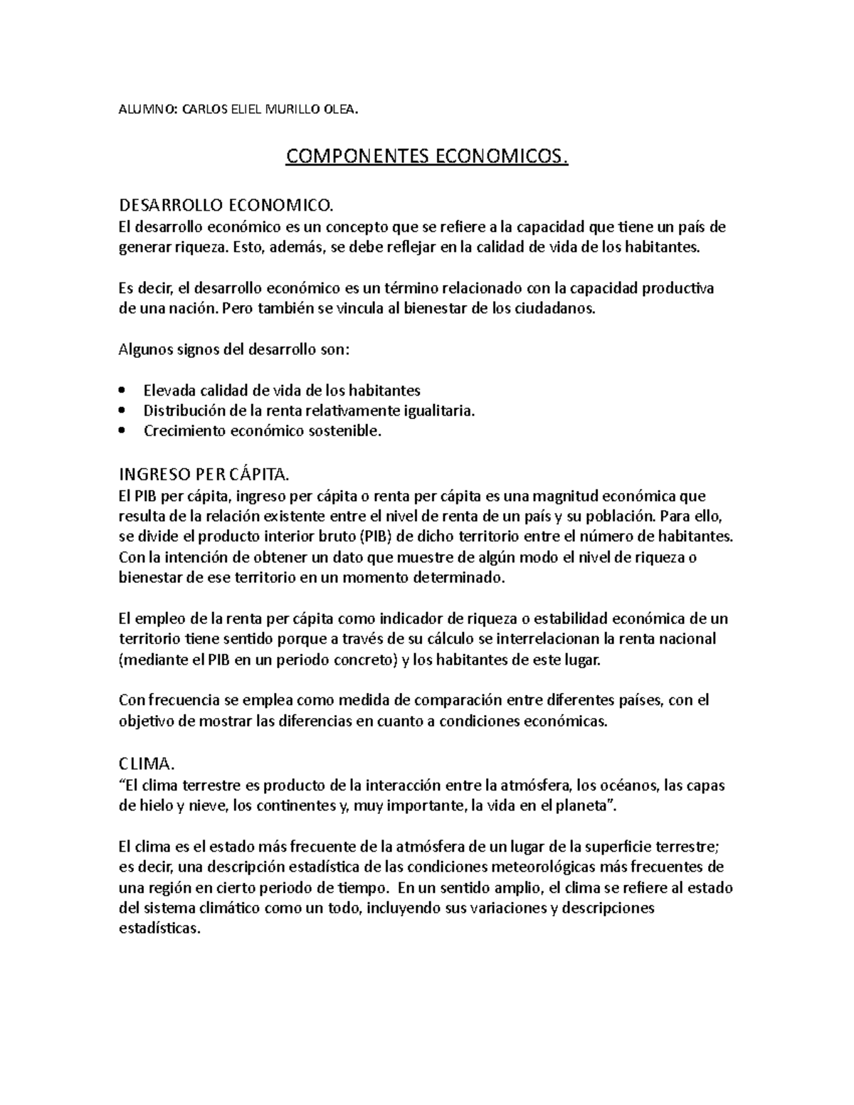 Componentes y desarrollo economico - ALUMNO: CARLOS ELIEL MURILLO OLEA ...