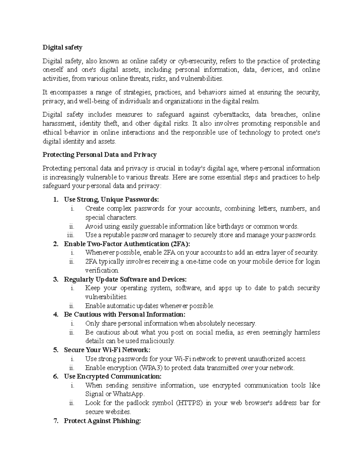 Digital safety - Digital safety Digital safety, also known as online ...