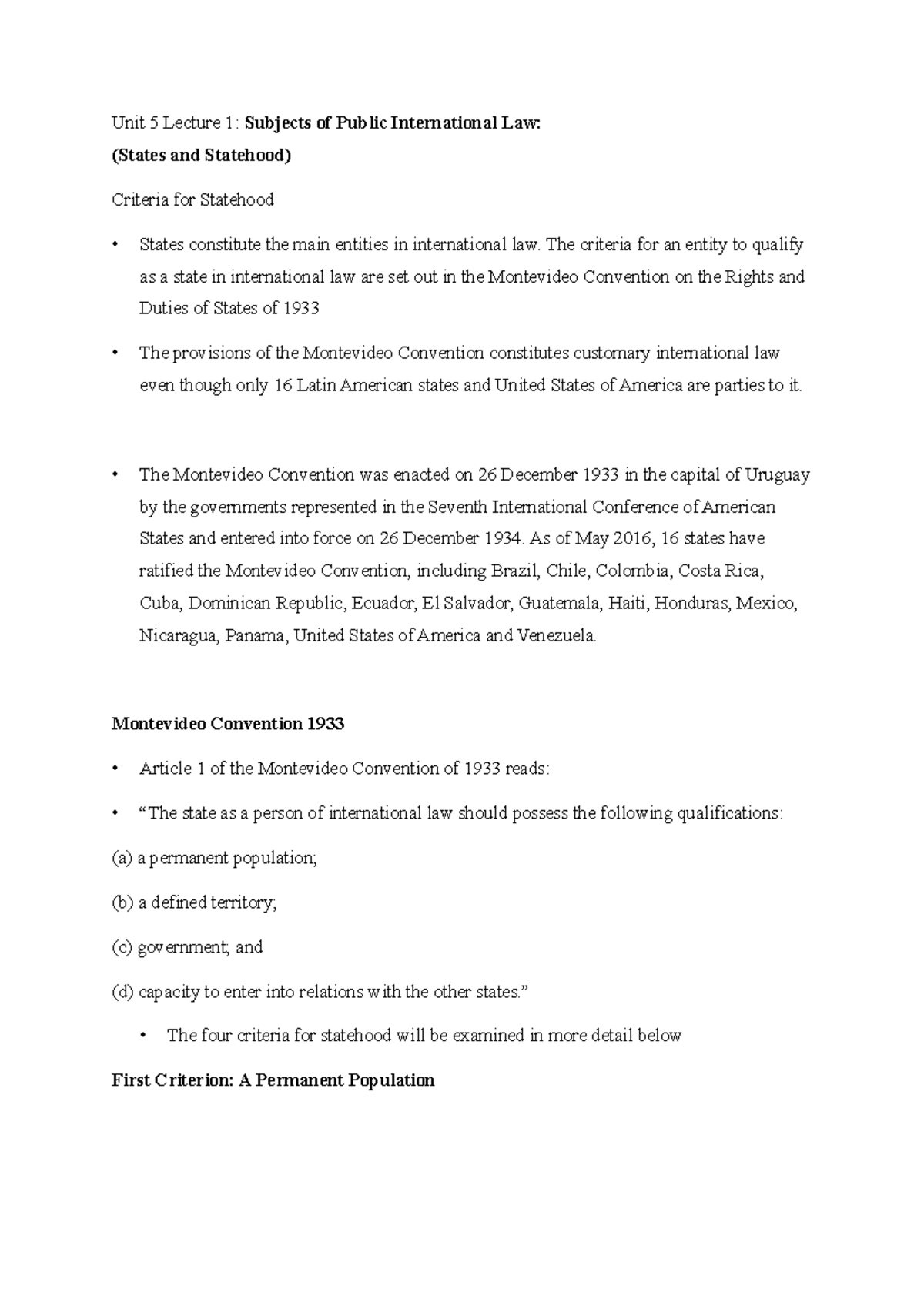 Unit 5, 6, 7, 8 PUB-JM - Unit 5 Lecture 1: Subjects of Public ...