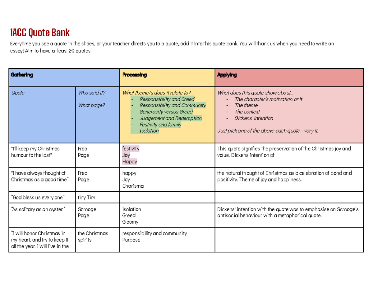 Copy of Copy of ACC Quote Bank - 1ACC Quote Bank Everytime you see a ...