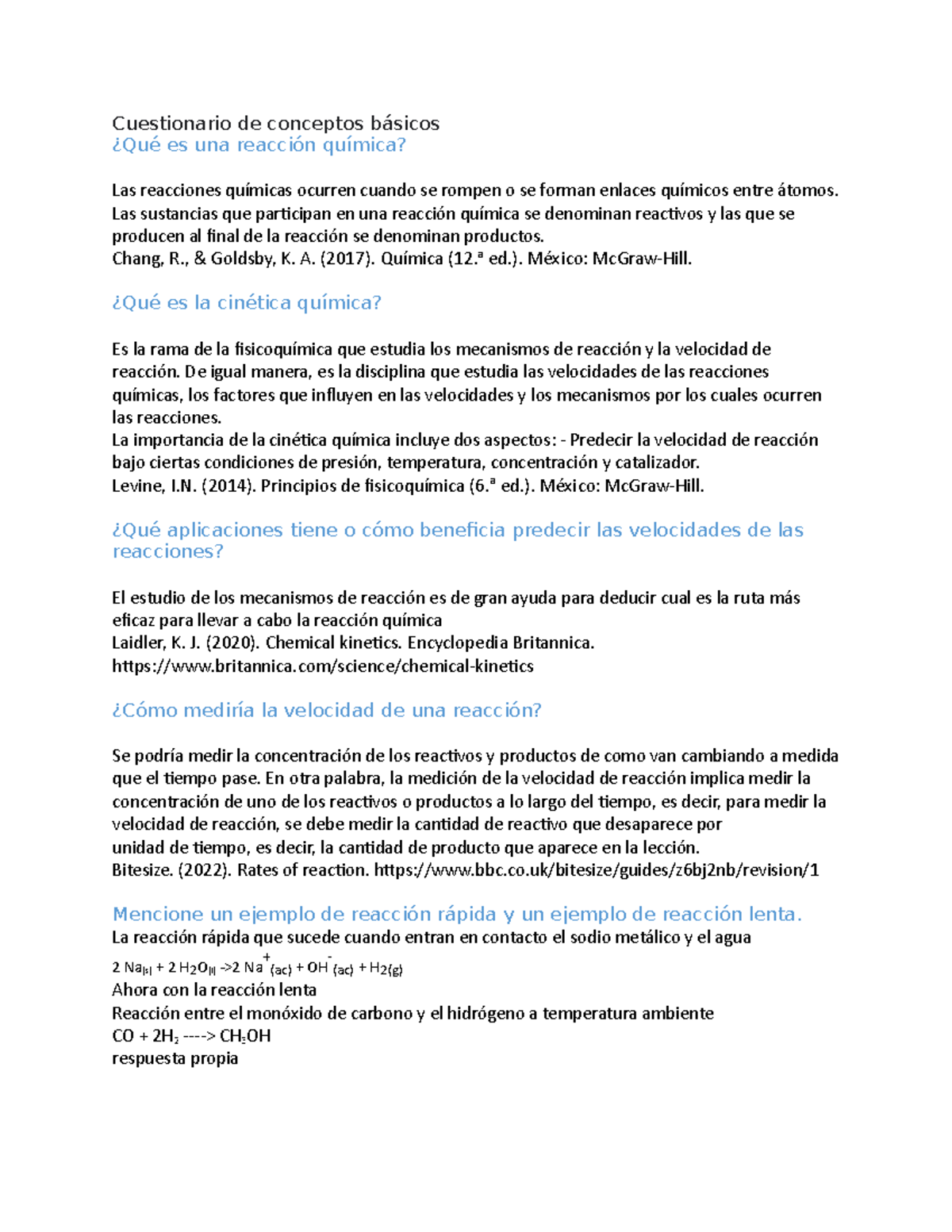 Tarea 2. Cuestionario de conceptos básicos - Cuestionario de conceptos básicos ¿Qué es una ...