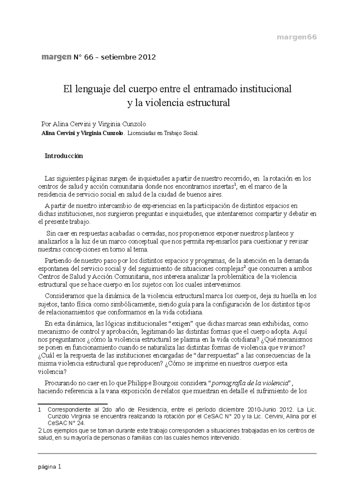 Cervini-Cunzolo 3 - sxcv b - margen N° 6 6 – setiembre 2012 El lenguaje ...