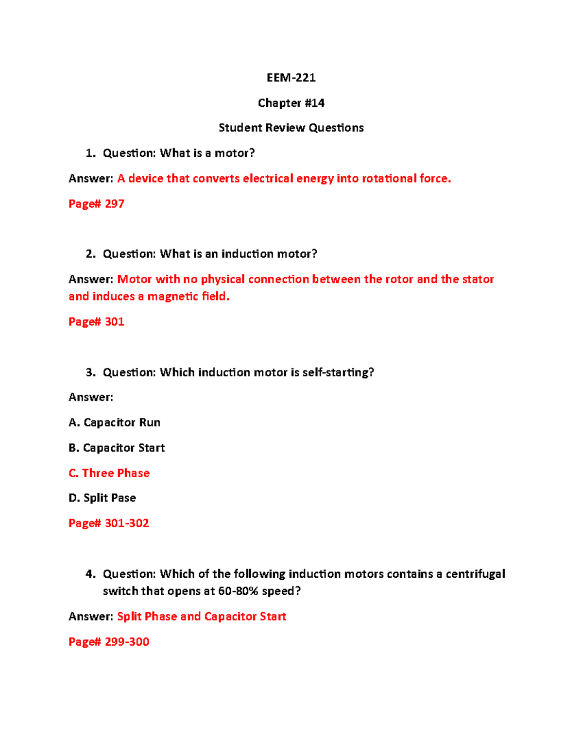 Chapter 14 Student Study Guide B05 - EEM- Chapter # Student Review ...