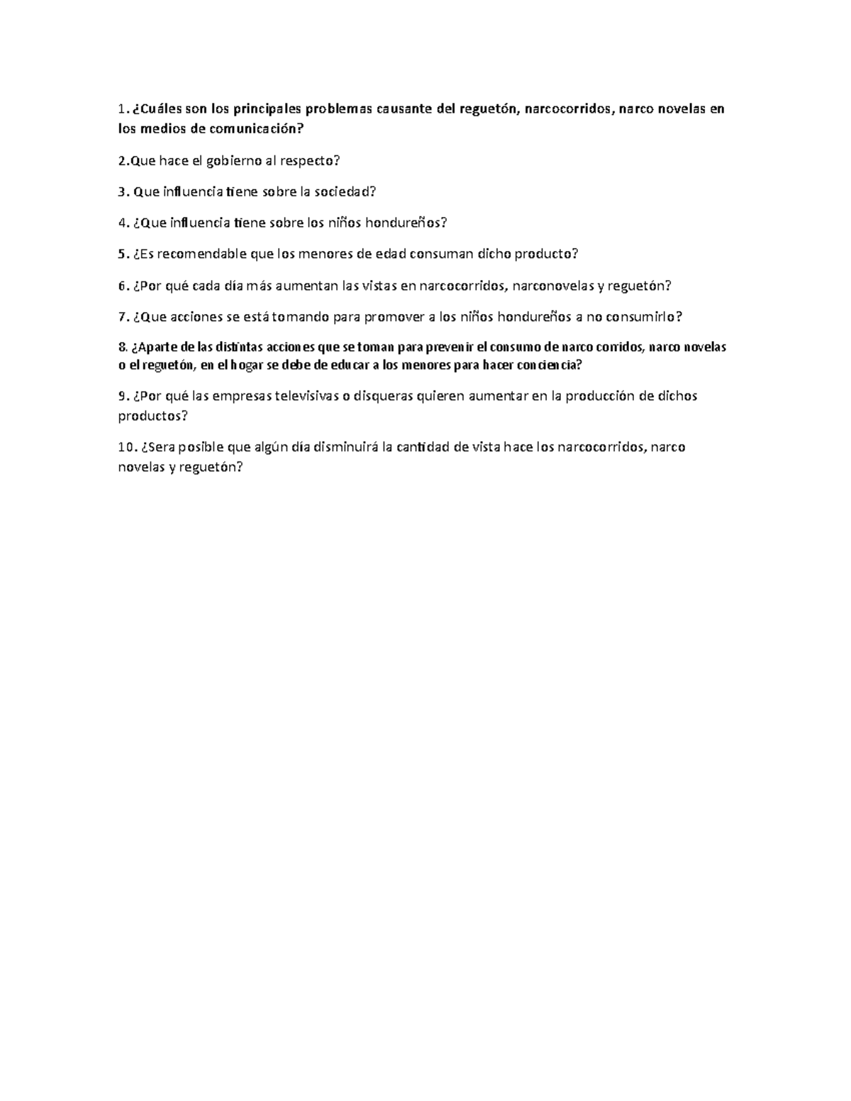 Pregunta General y Preguntas Relevantes - ¿Cuáles son los principales ...