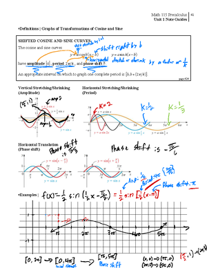 Unit 1 Note Guides 1 - Math 115 Precalculus Unit 1 Note Guides SECTION ...