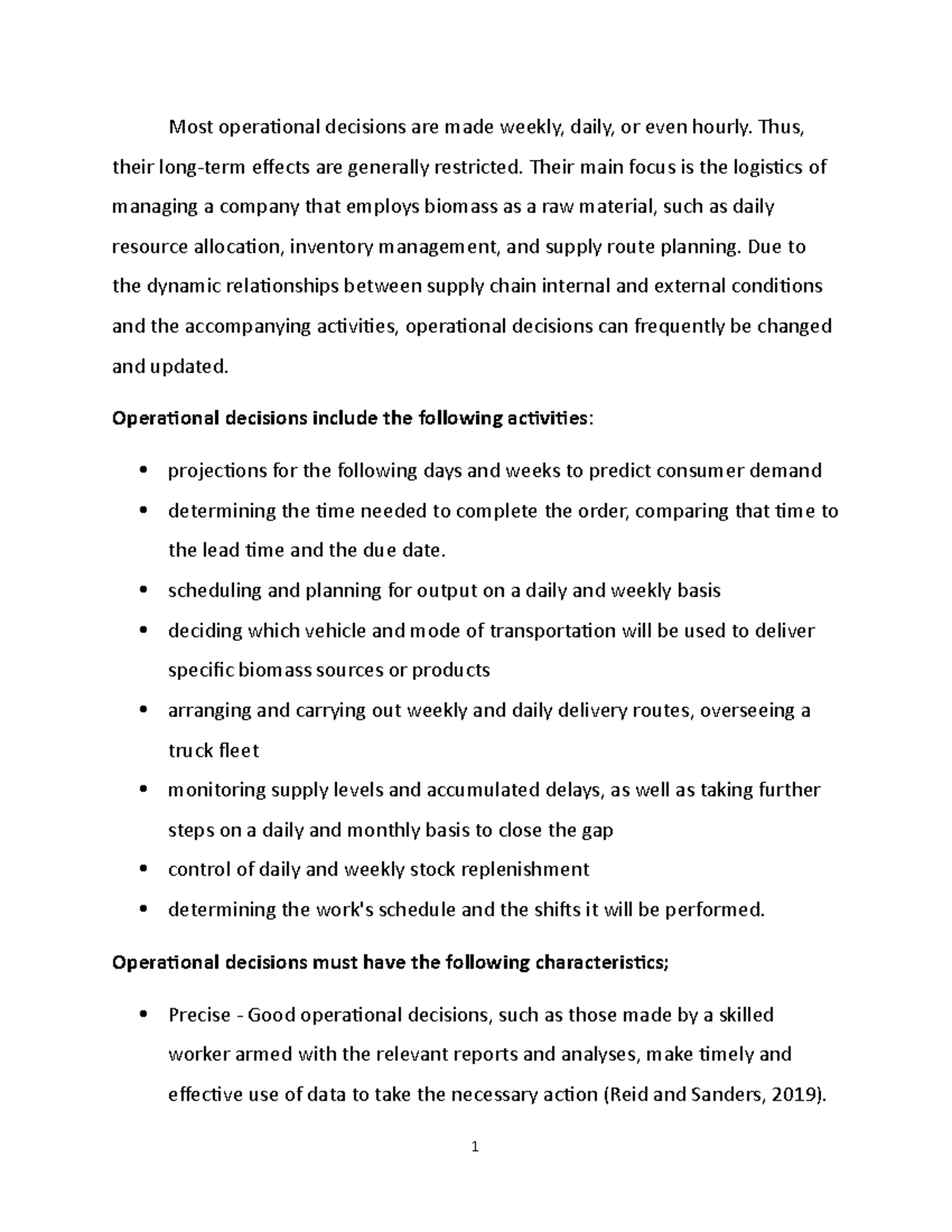Making-operational-decisions - Most operational decisions are made ...