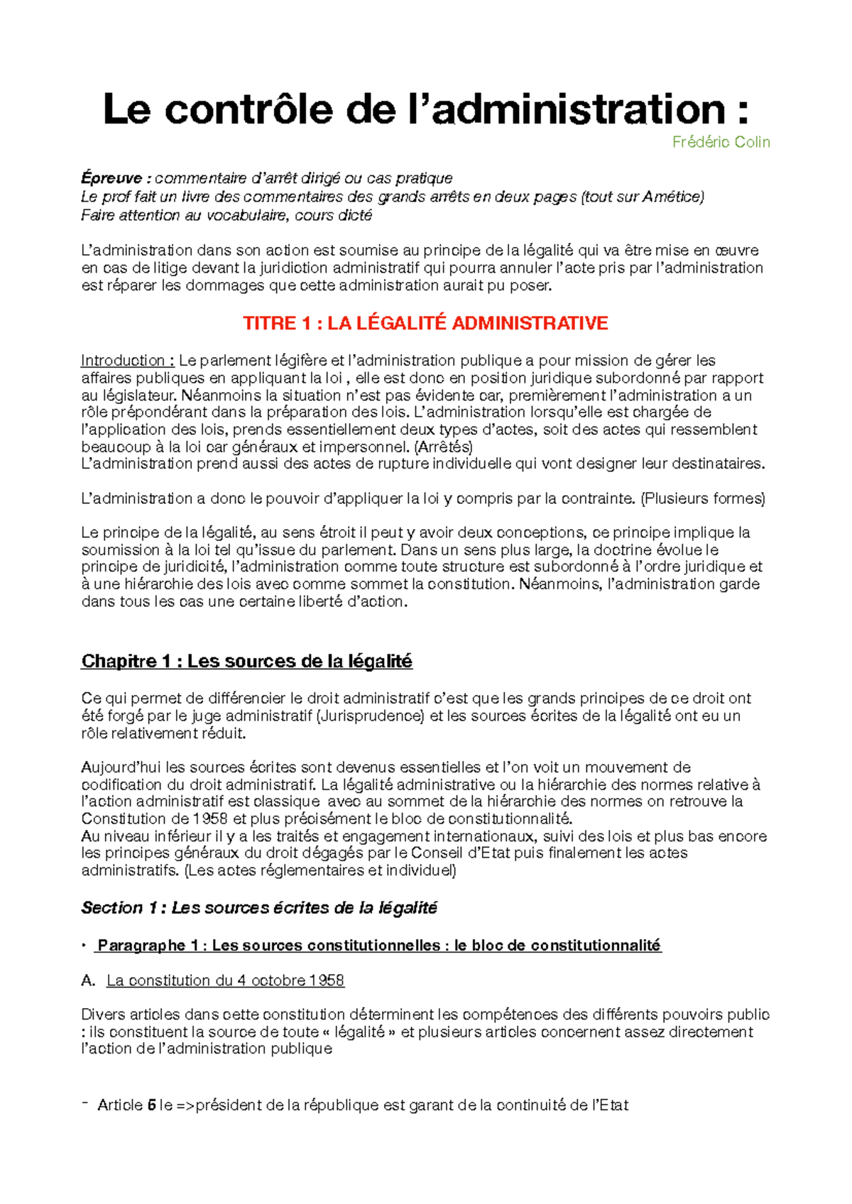 Controle de l'administration - Le contrôle de l’administration ...
