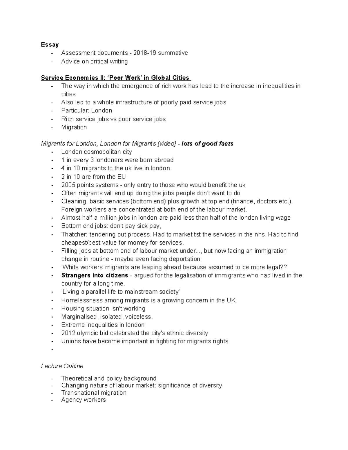 Lecture 7 Service Economies II Poor Work Essay Assessment Documents lecture-7-service-economies-ii-poor-work-essay-assessment-documents