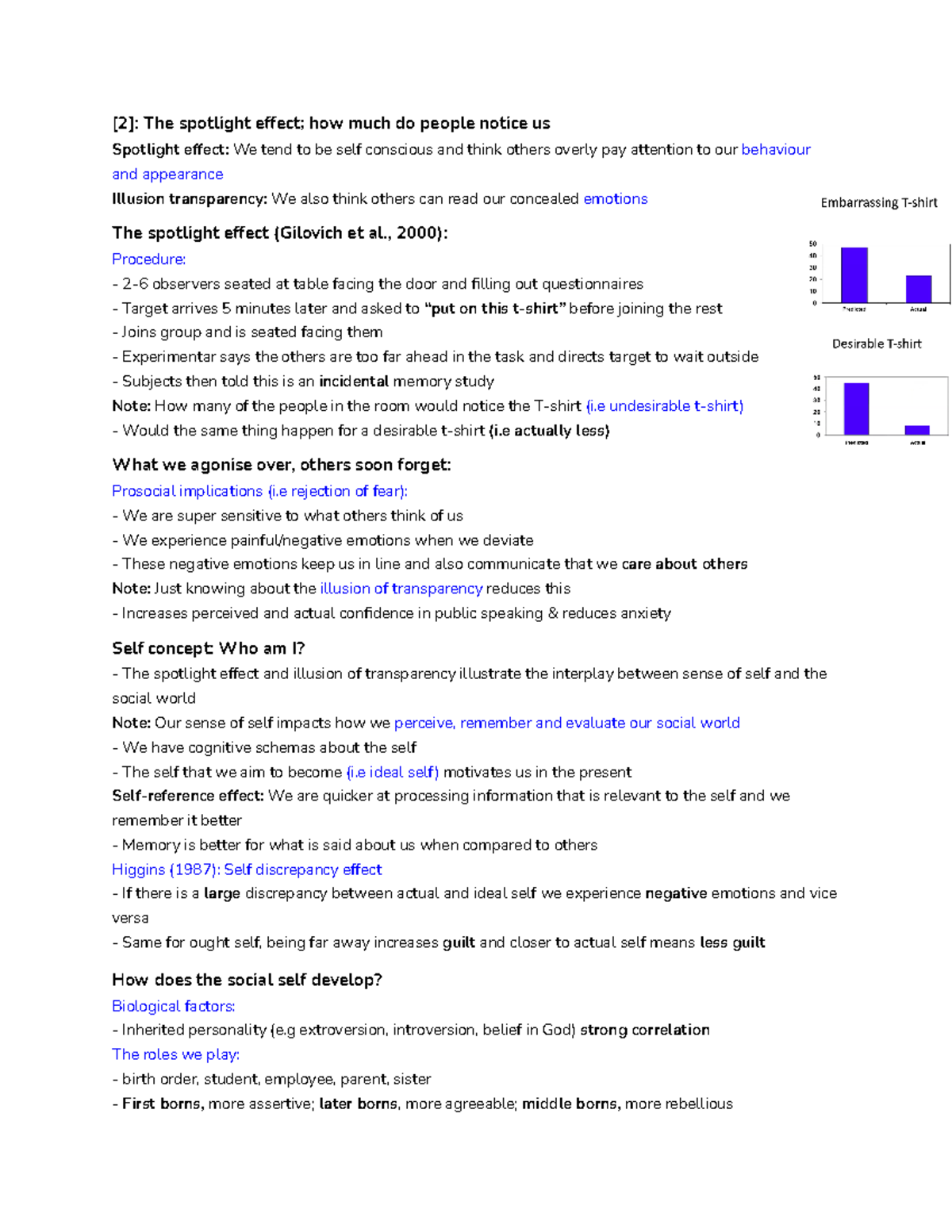 Week 10 Attributions and the social self pt2 - [2]: The spotlight ...