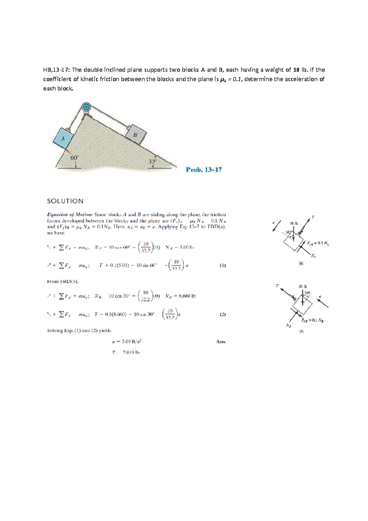 3 kinetics-of-a-particle-force-and-acceleration - HB,13-17: The double ...
