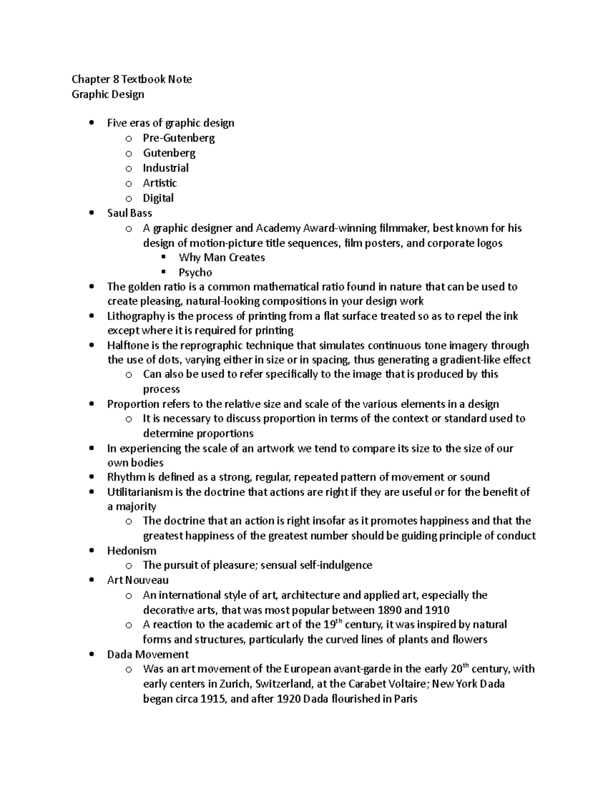 Chapter 8 Textbook Note - Chapter 8 Textbook Note Graphic Design Five ...