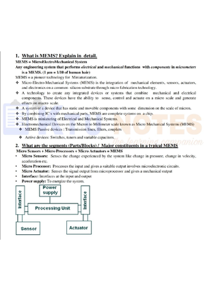 Thermal sensors - MEMS - Studocu
