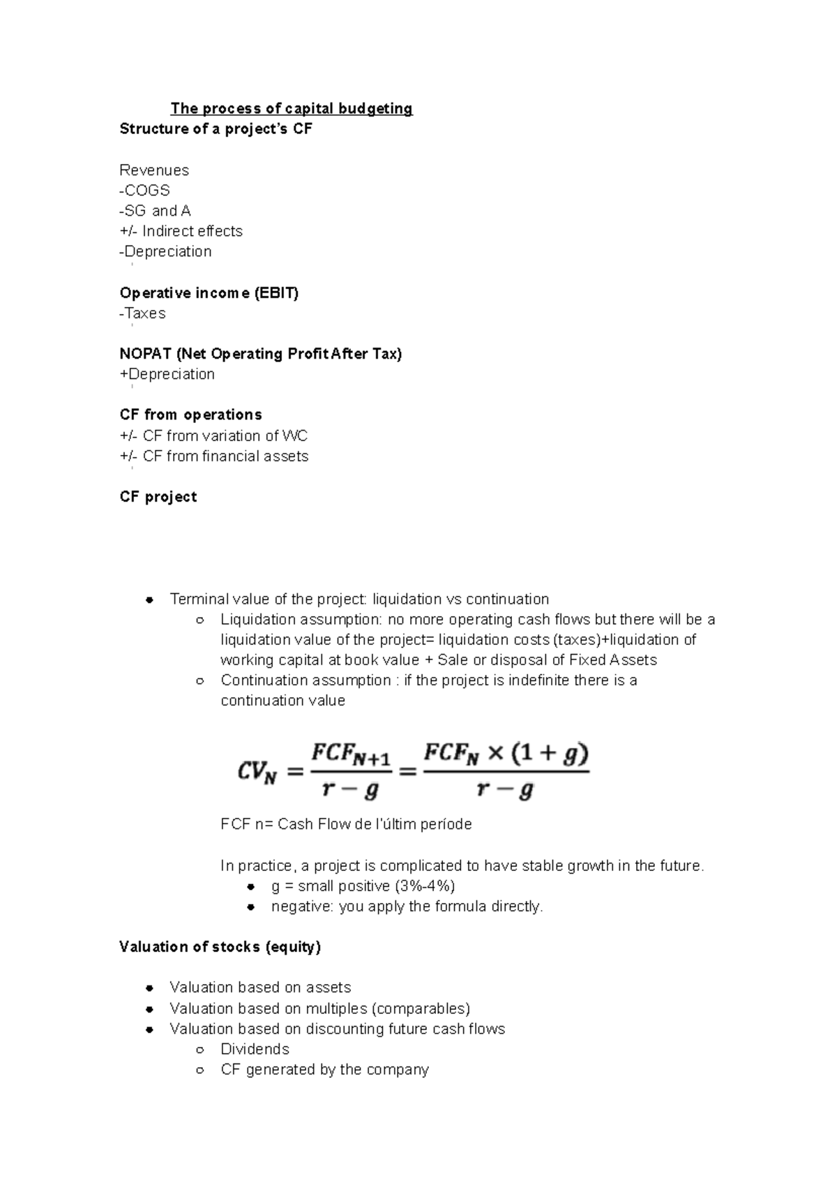 TEMA 7-The process of capital budgeting - The process of capital ...