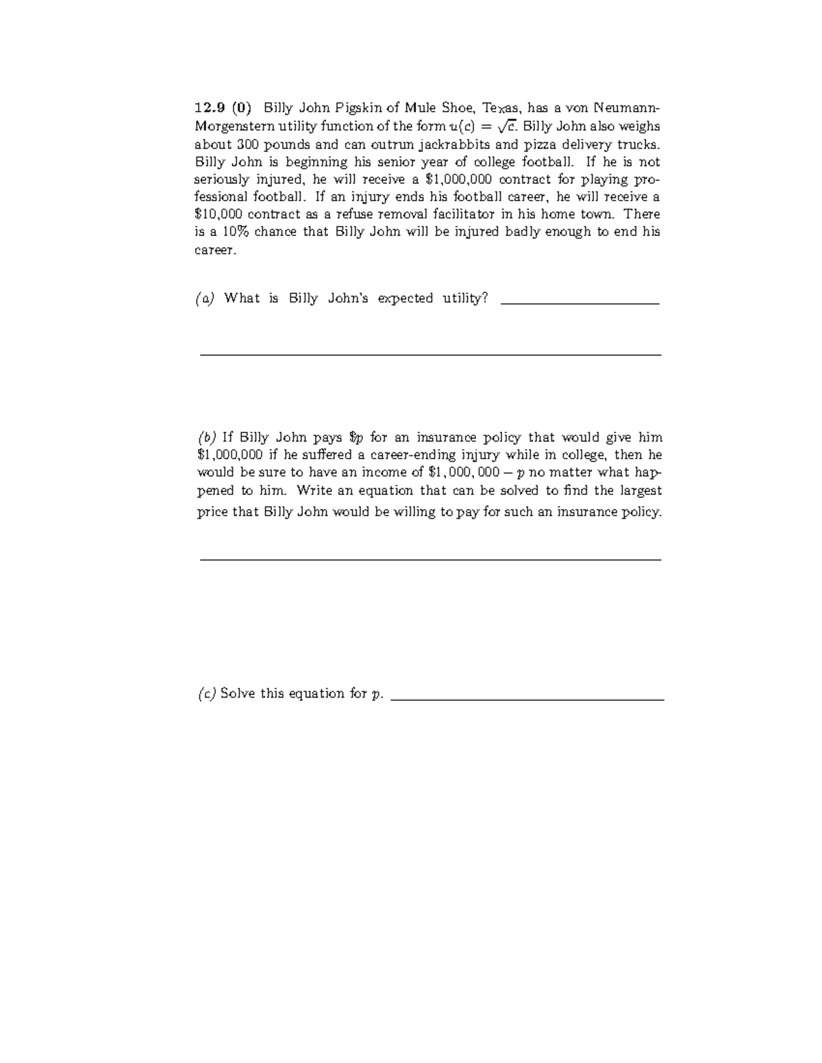 Tutorial 5 2022 ecos2001 - 12 (0) Billy John Pigskin of Mule Shoe ...