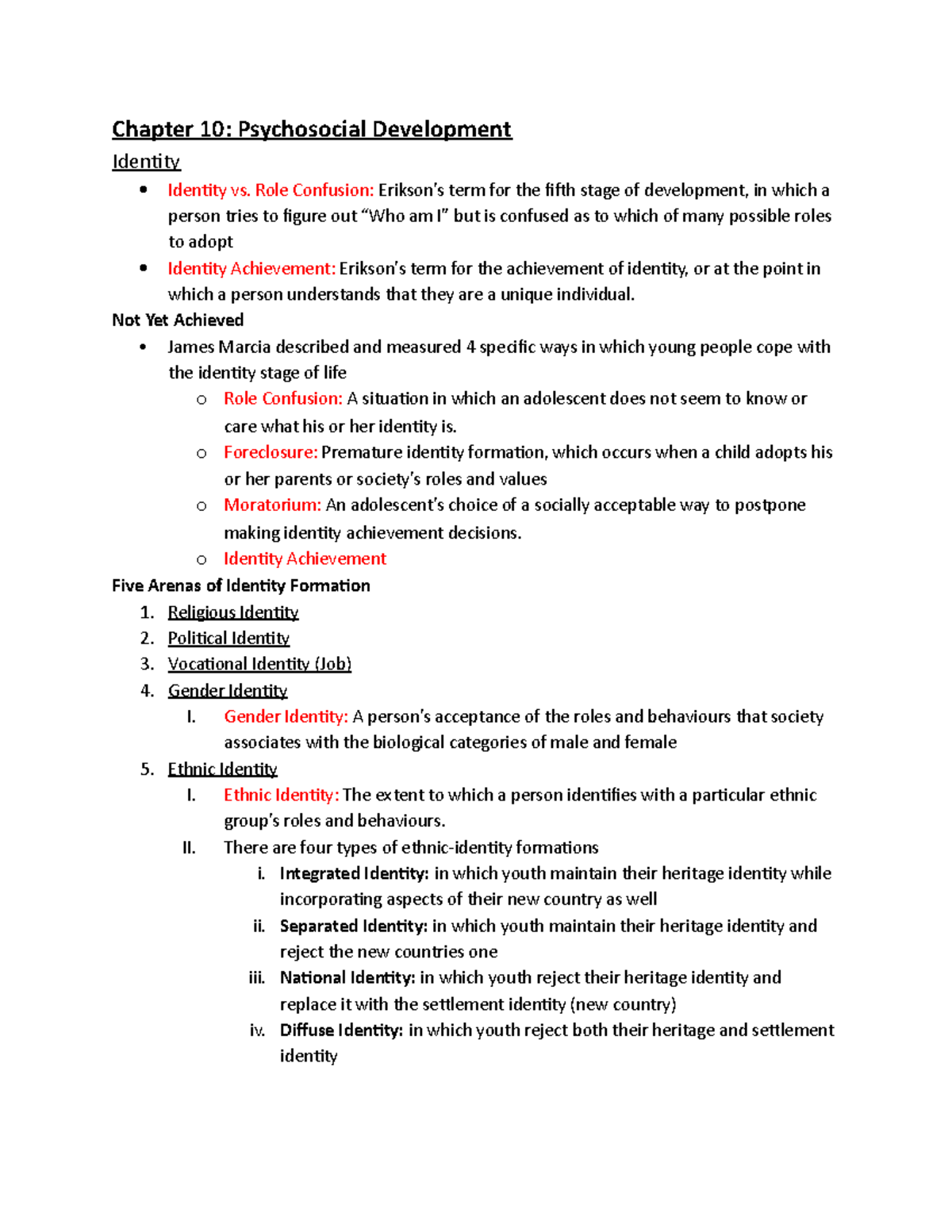 Chapter 10 Part 1 FRHD 1010 Winter 2021 - Chapter 10: Psychosocial ...
