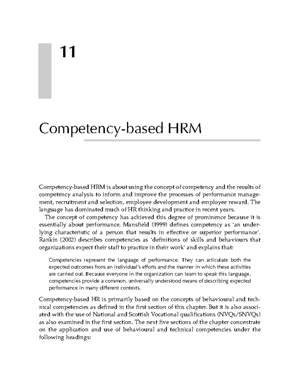 11 - Competency-based HRM - Competency-based HRM Competency-based HRM ...