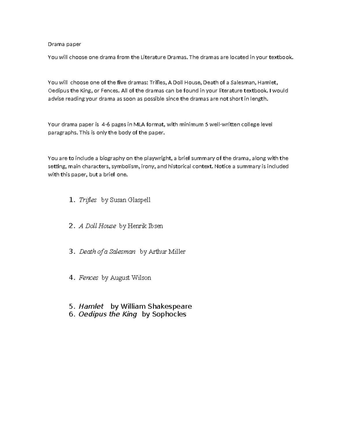 Dramapaper Good Drama Paper You Will Choose One Drama From The dramapaper-good-drama-paper-you-will-choose-one-drama-from-the