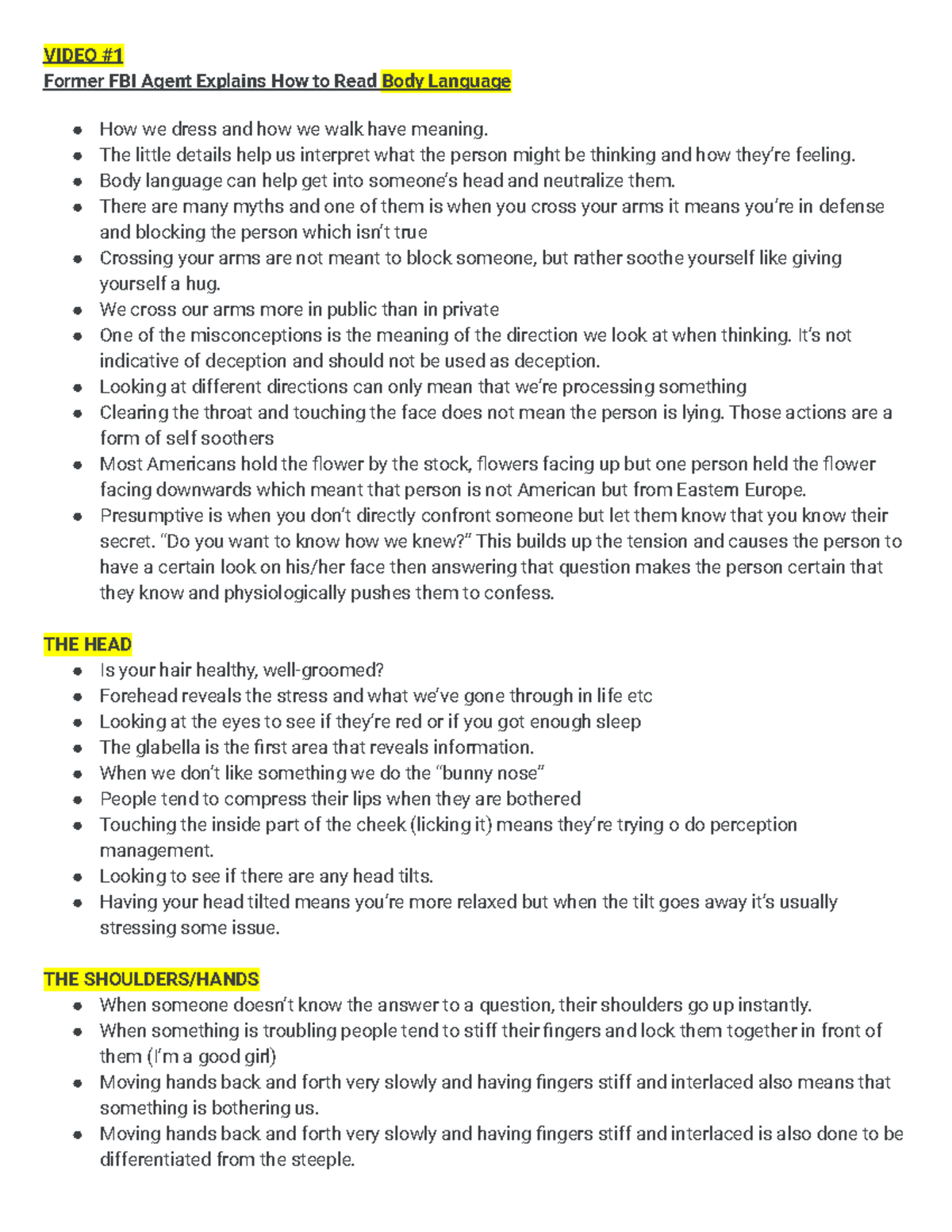 FBI Agent Explains Body Language - VIDEO Former FBI Agent Explains How ...