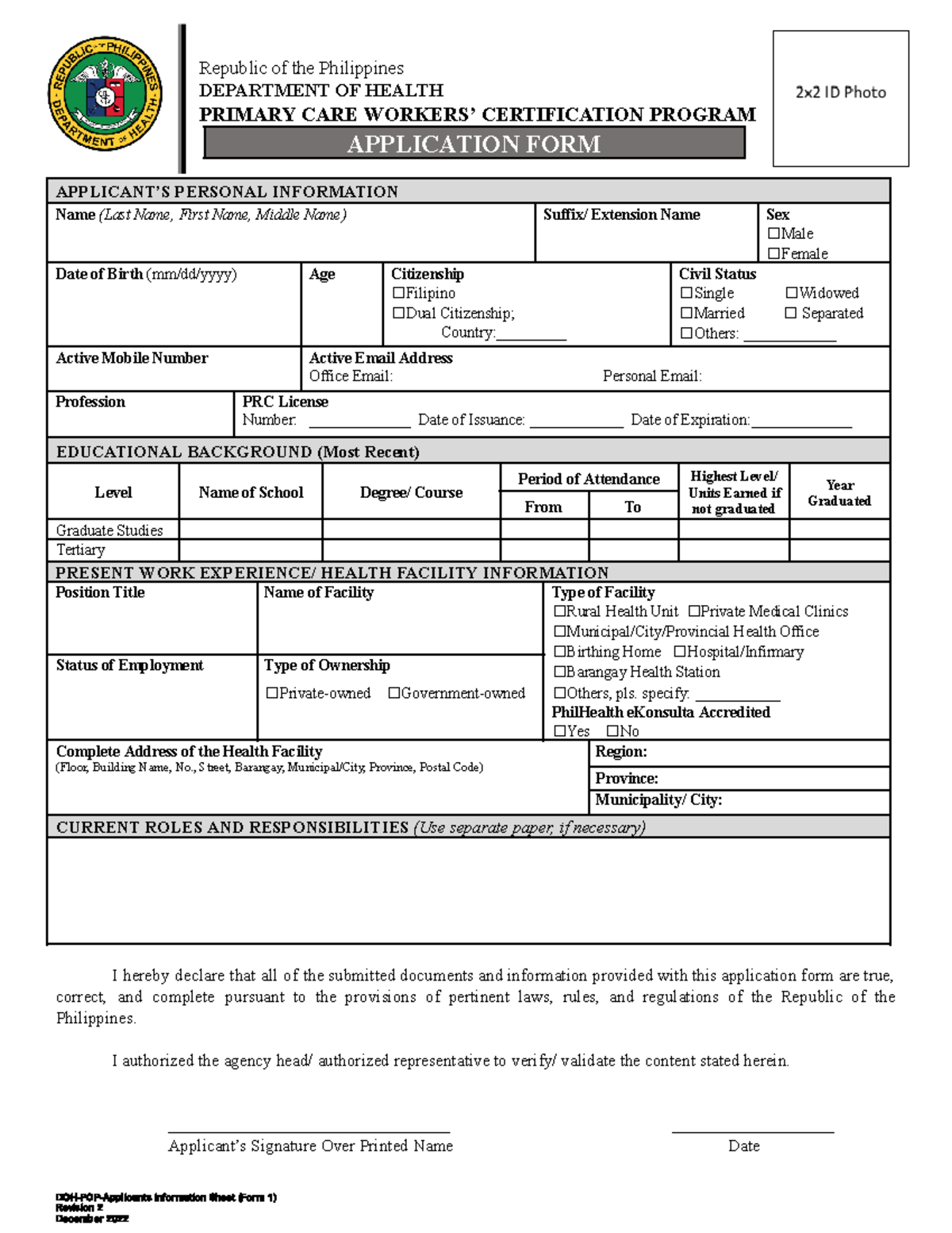 PCW-Applicants-Information-Sheet.docx - Republic of the Philippines ...