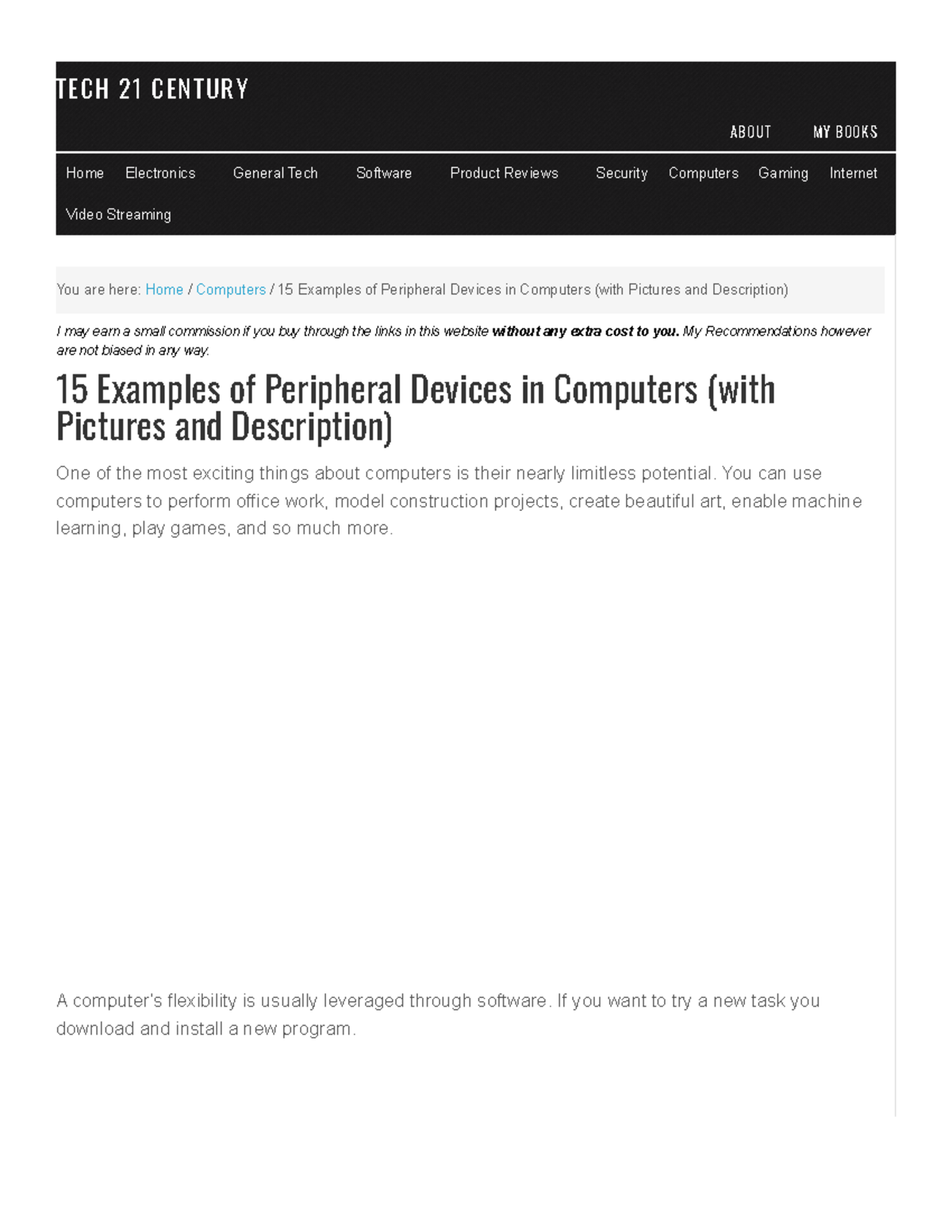 15 Examples of Peripheral Devices in Computers with Description - TECH 21 CENTURY You are here ...
