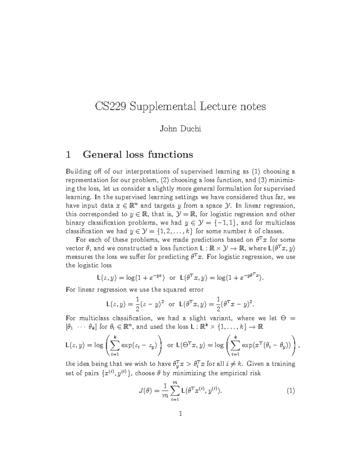 Practical - Representer-function - CS229 Supplemental Lecture notes ...