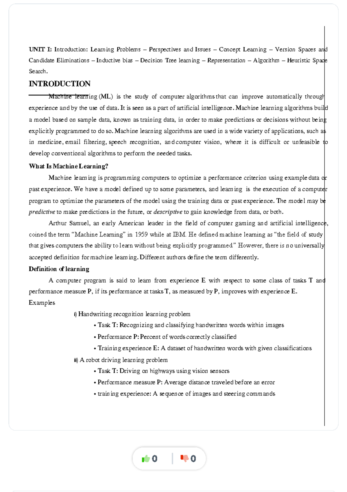 Ml-unit-1-machine-learning compress - UNIT I: Introduction: Learning ...
