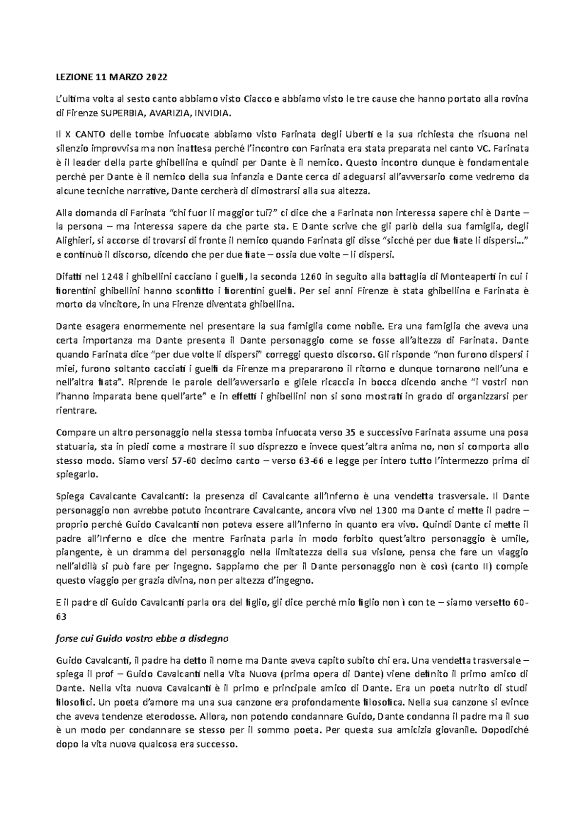 lezione dante inferno - LEZIONE 11 MARZO 2022 L’ultima volta al sesto ...