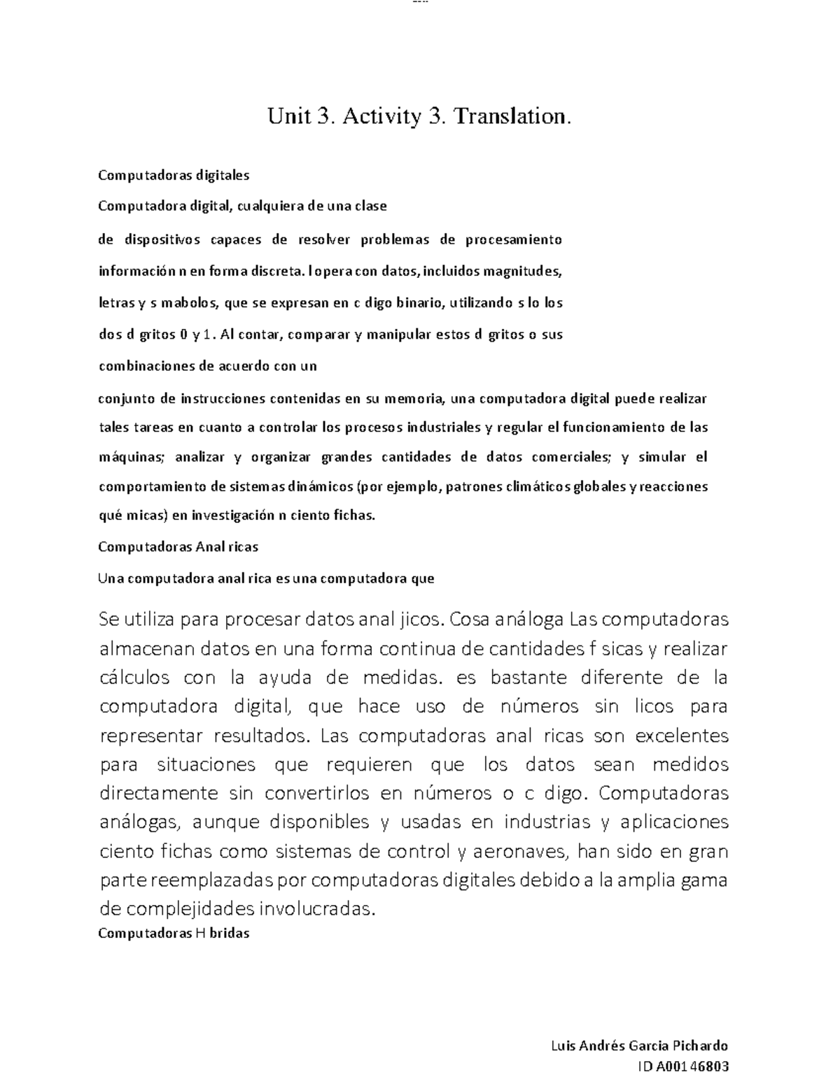 Garcia Luis Andres Unit 3. Activity 3. Translation - lOMoAR cPSD ...
