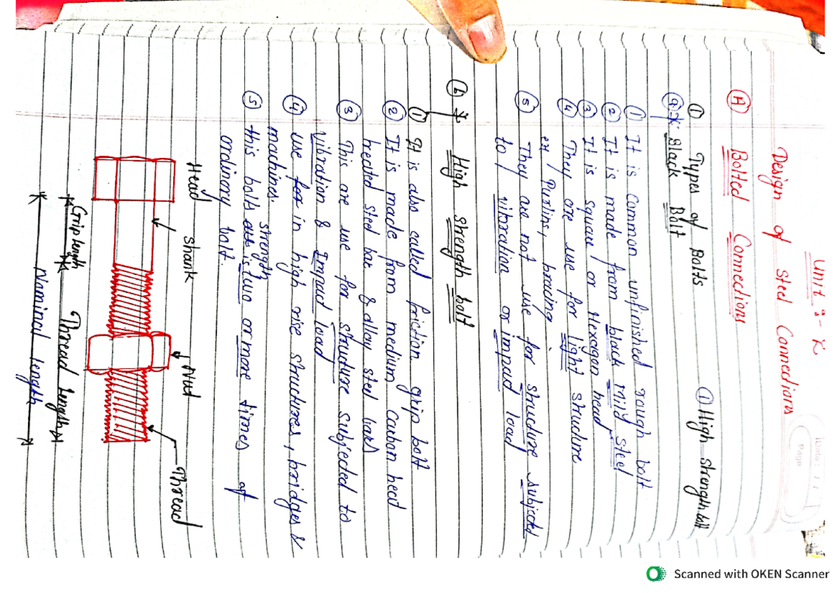 Unit-2bolted connection - Code of Civil Procedure - Studocu