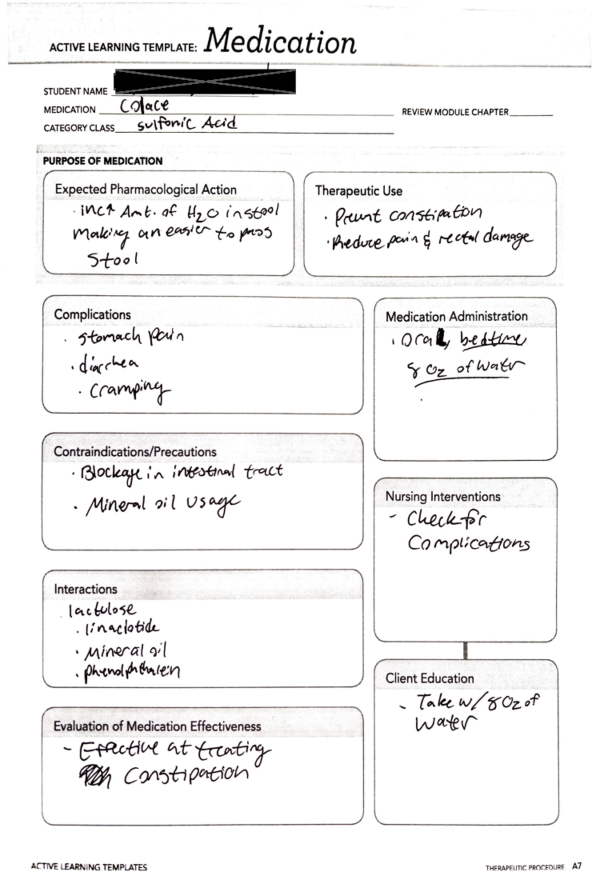 Med templates - laxitives and MISC - HHS 200 - UM–Dearborn - Studocu