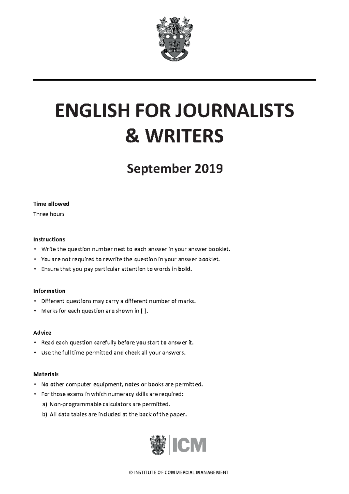 English for Journalists Writers - ENGLISH FOR JOURNALISTS & WRITERS ...