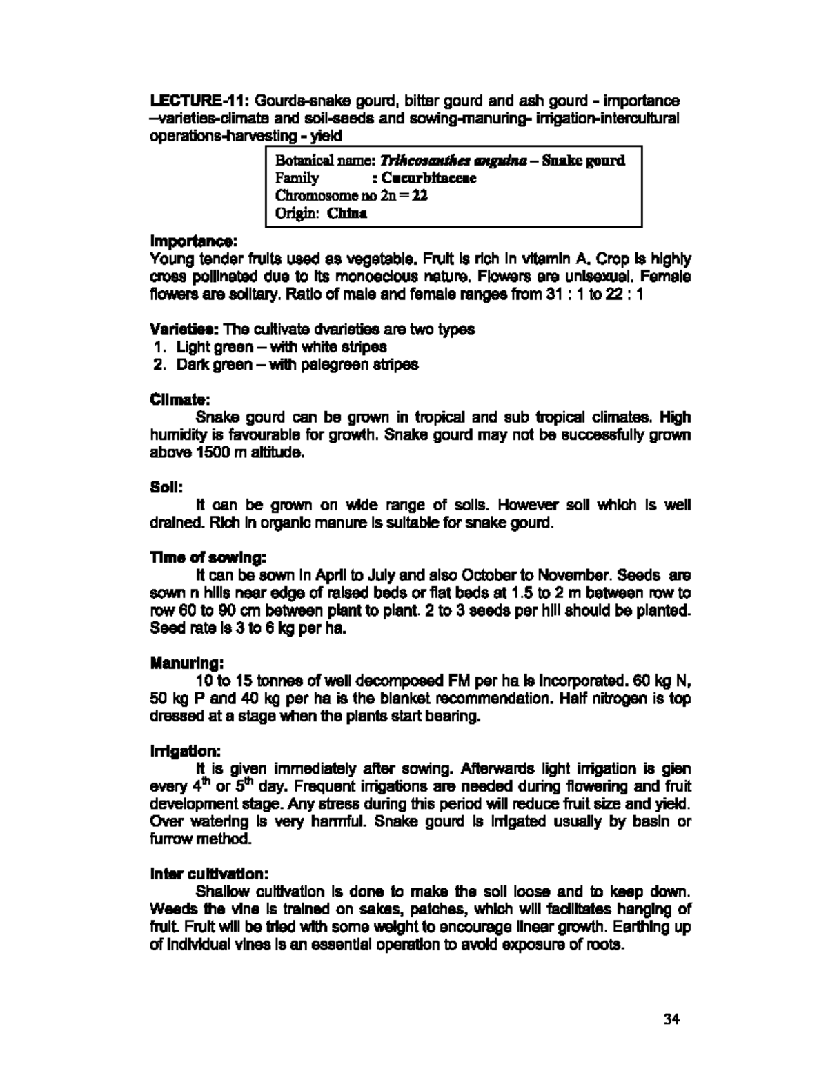 Horti lecture note 11 - horticulture - Studocu