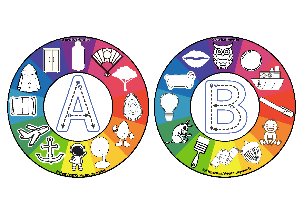 Ruedas Colores Abecedario - @e l b l o g d e s a m i 2 orien ta @ el b ...